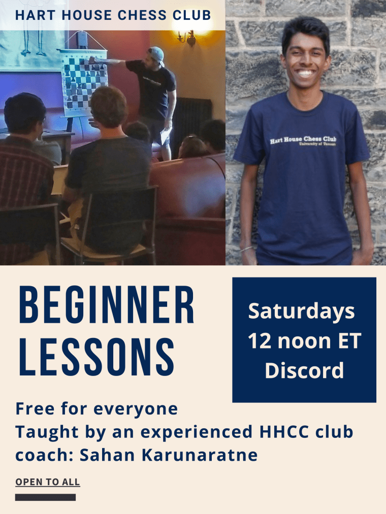 June & July Activities at the HHCC – Hart House Chess Club