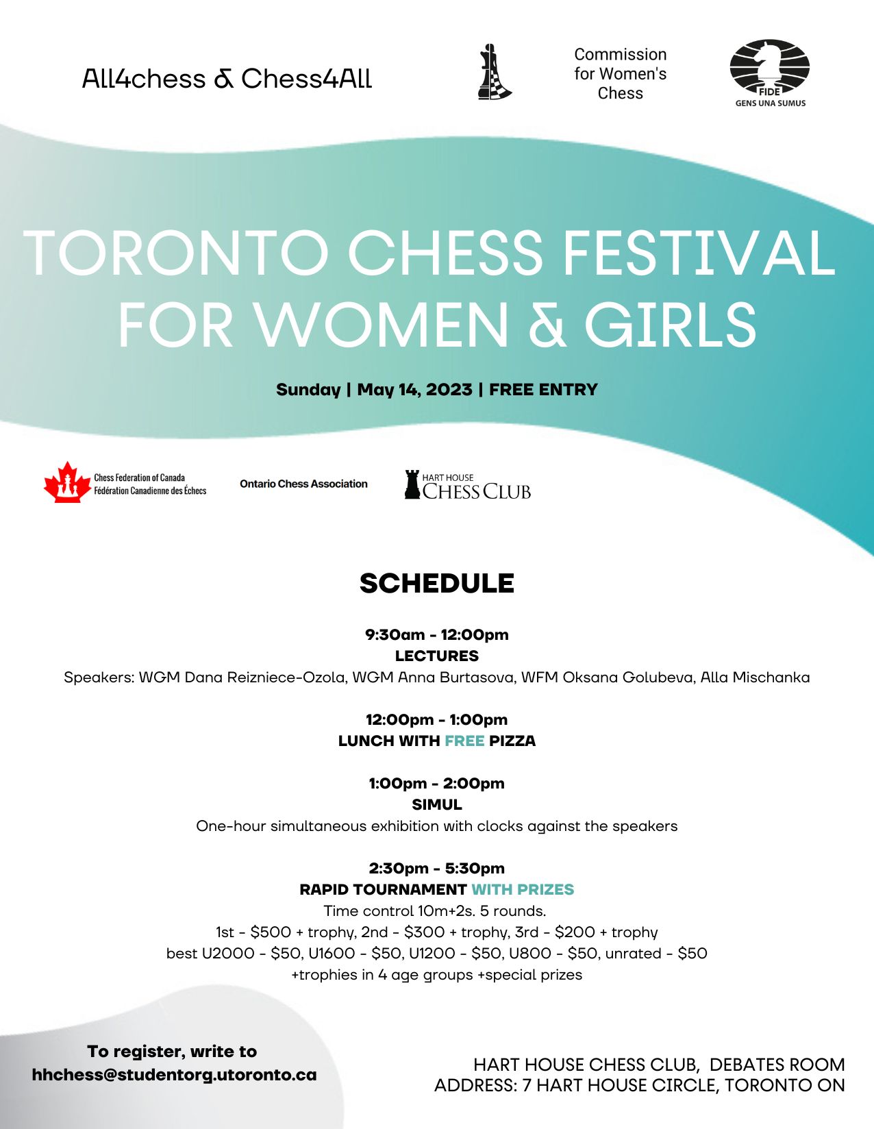 All4chess & Chess4All: Toronto Chess Festival For Women & Girls – Hart ...